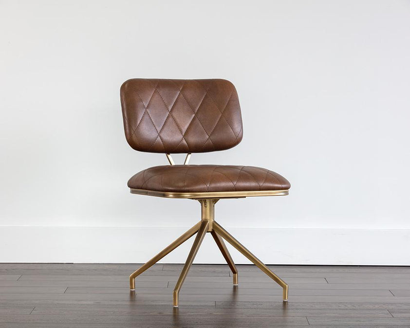 Virtu Swivel Dining Chair - Bravo Cognac, Set of 2