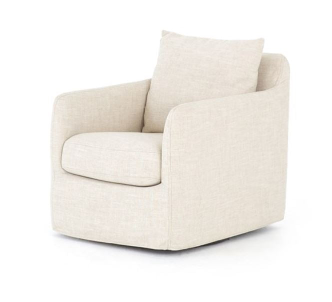 Banks Swivel Chair-Cambric Ivory