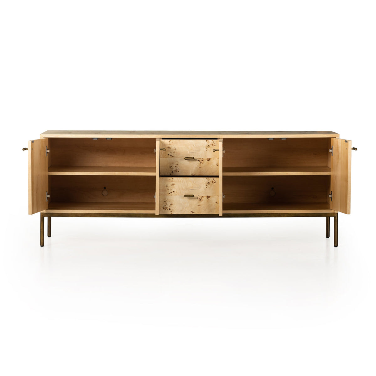 Mitzie Media Console-Mappa Burl