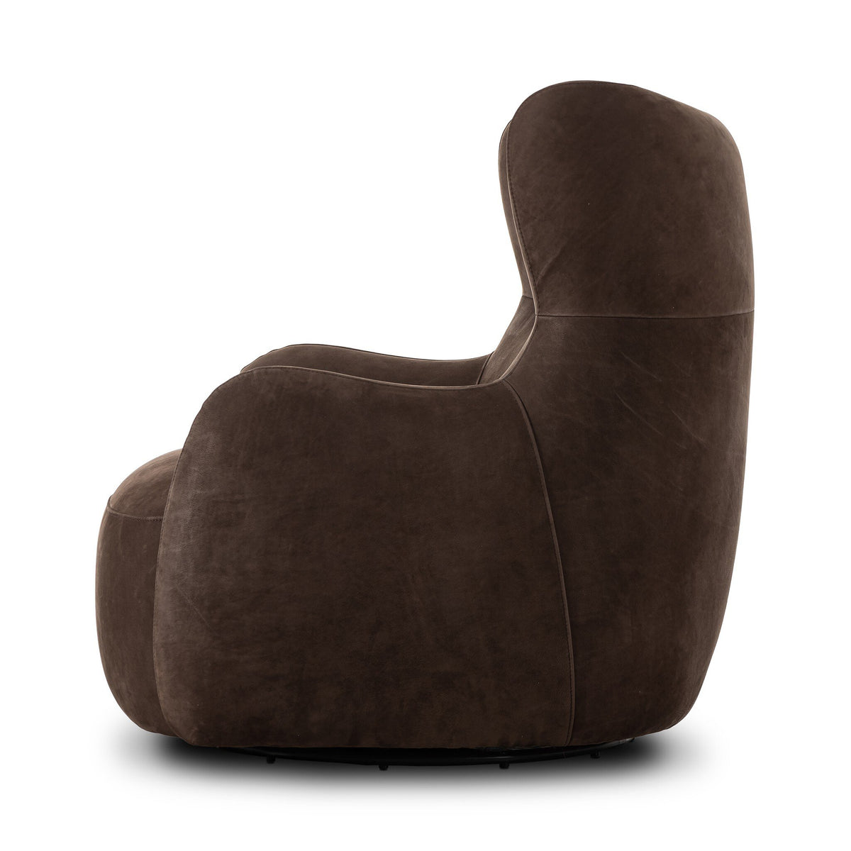 Mardell Swivel Chair, Nubuck Cigar