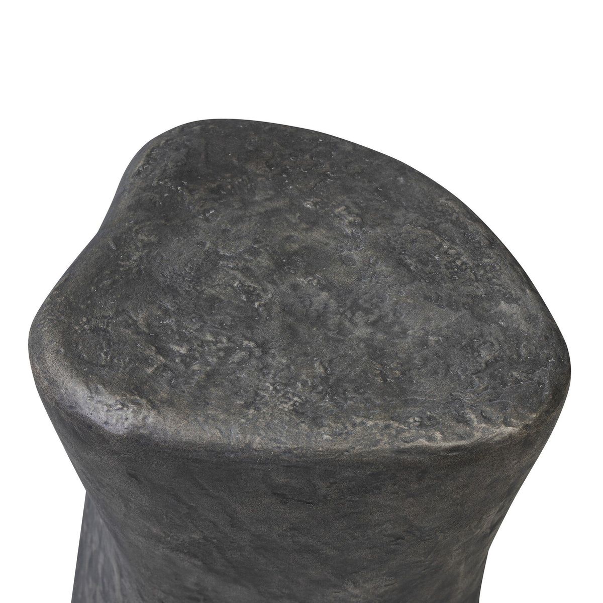 Bomba End Table - Textured Black Concrete