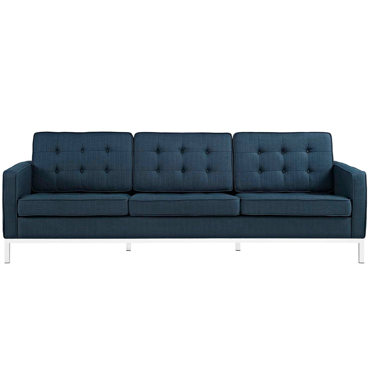 Loft Upholstered Fabric Sofa in Azure
