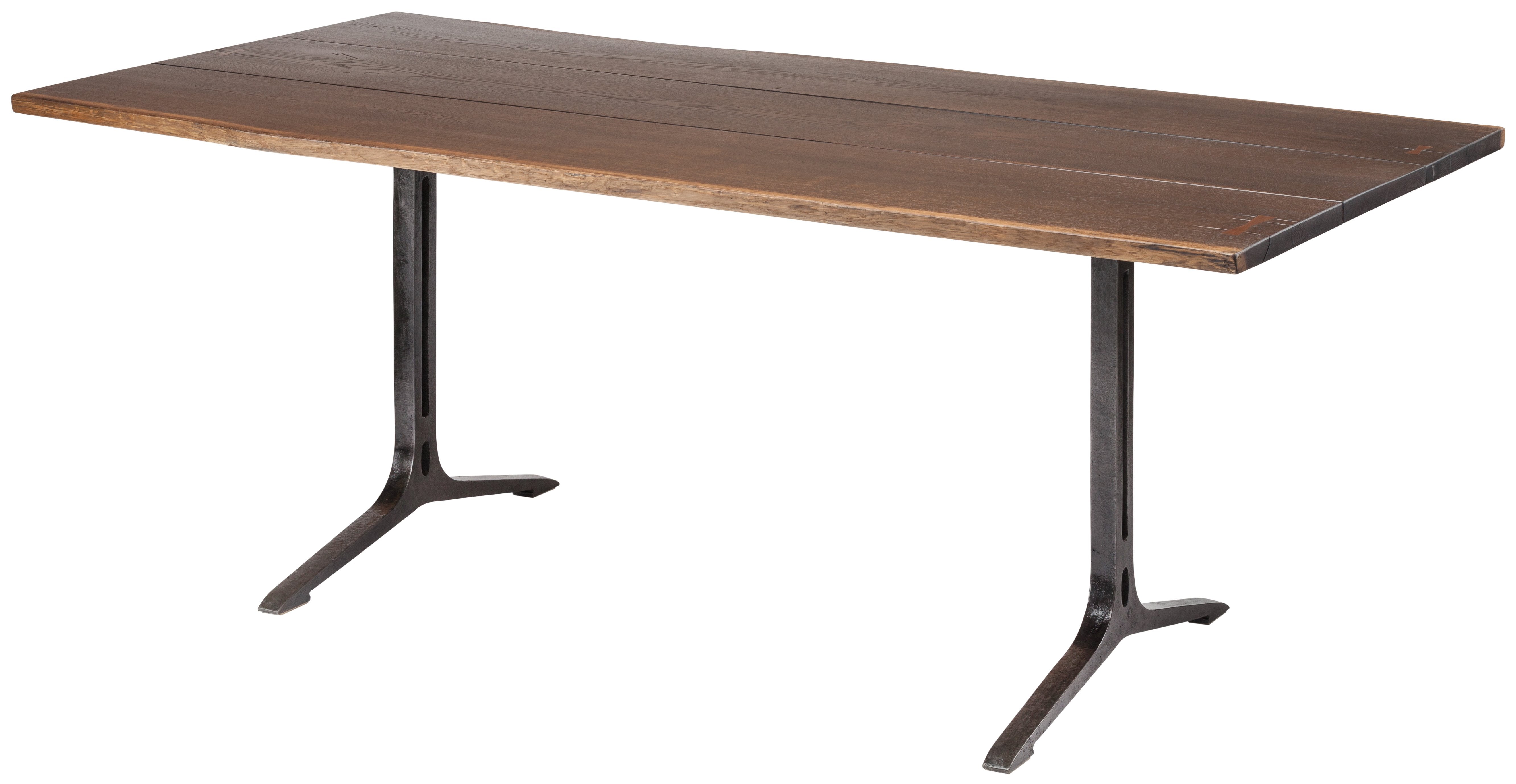 Samara Dining Table - Seared with Black Cast Iron Legs