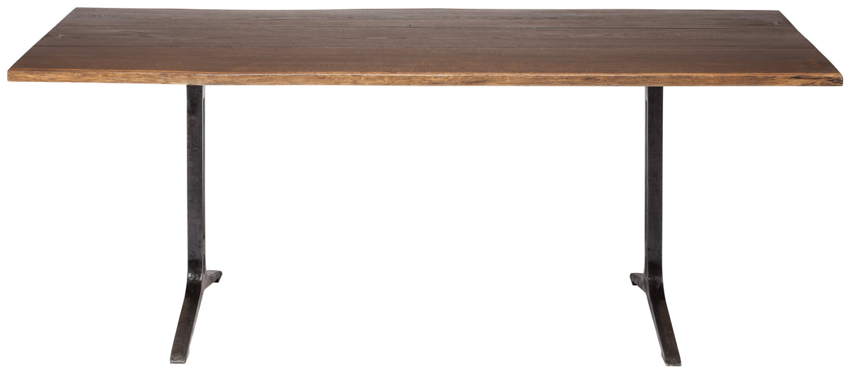 Samara Dining Table - Seared with Black Cast Iron Legs