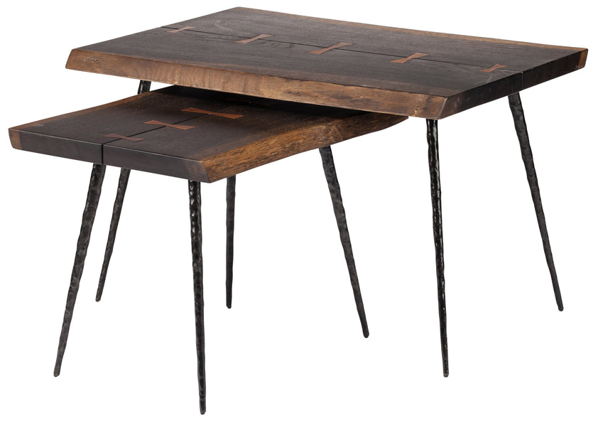 Nexa Side Table - Seared with Black Cast Iron Legs