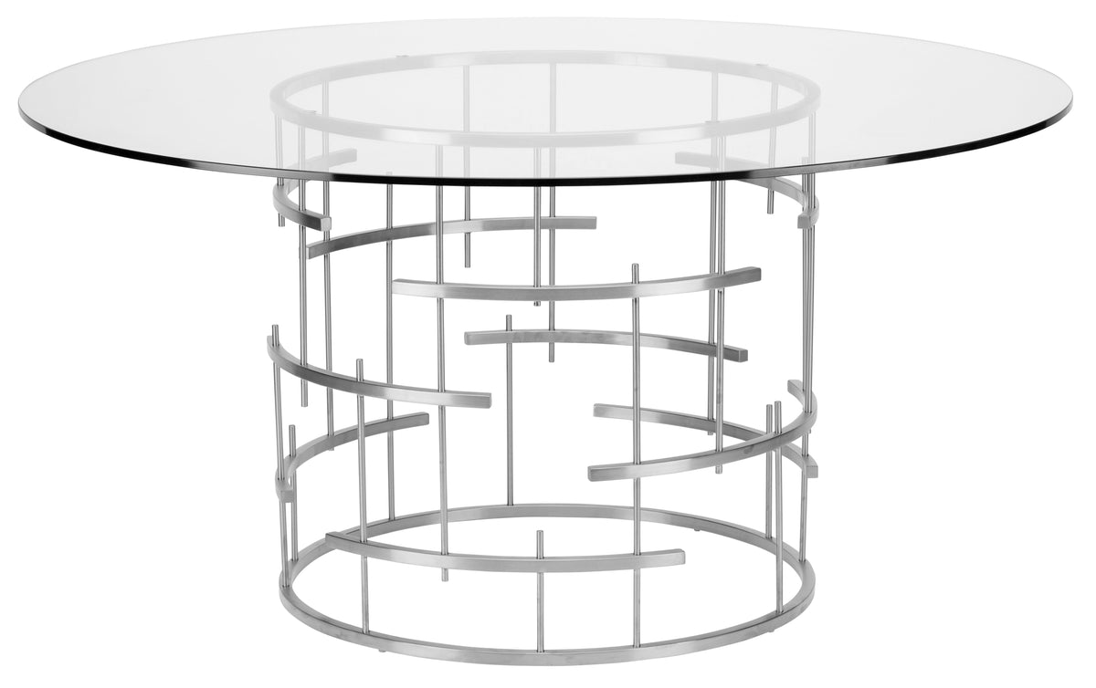 Round Tiffany Dining Table - Silver