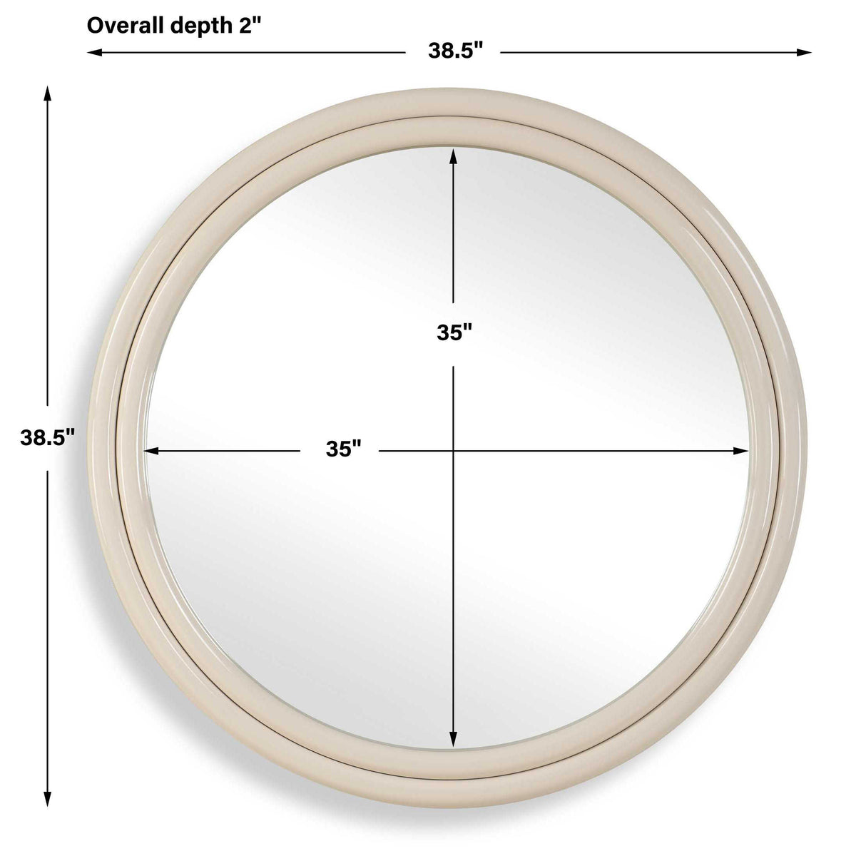 Florian Warm White Round Mirror