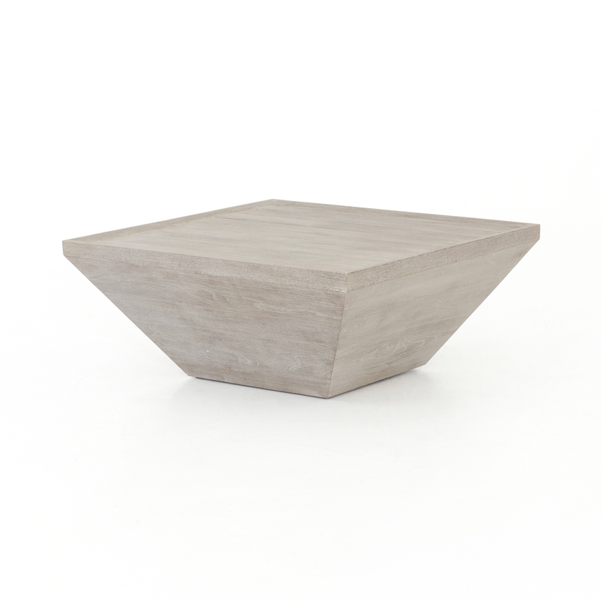 Delwin Square Outdoor Coffee Table Weathered Grey