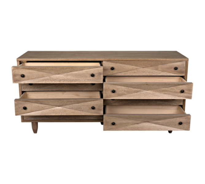 Diamond Double Chest, Washed Walnut