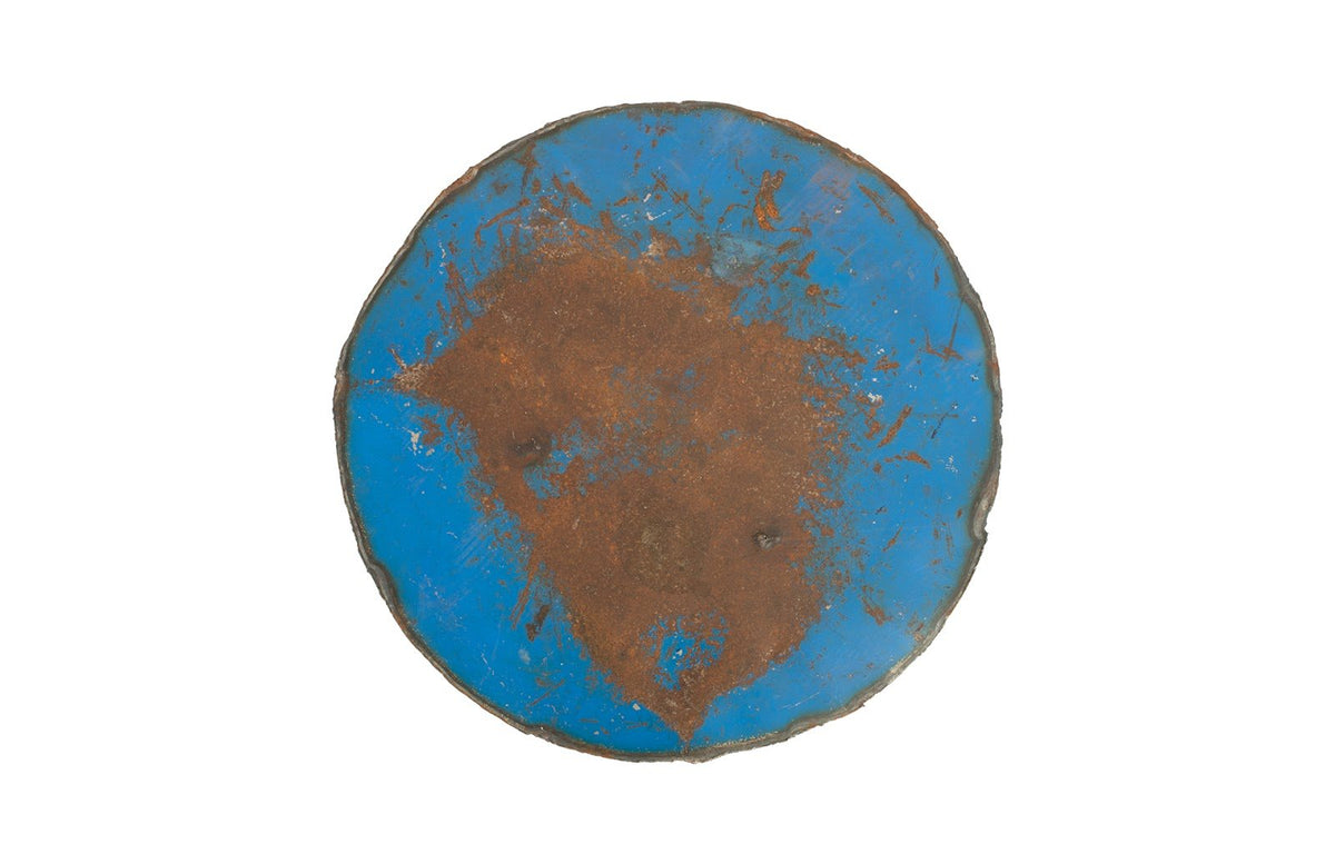 Reclaimed Oil Drum Wall Disc, Individual Pieces, Assorted Colors and D
