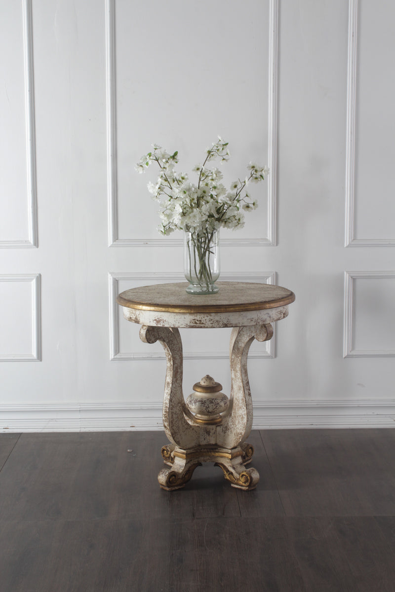 Accent Table Mediterranean, Antique White