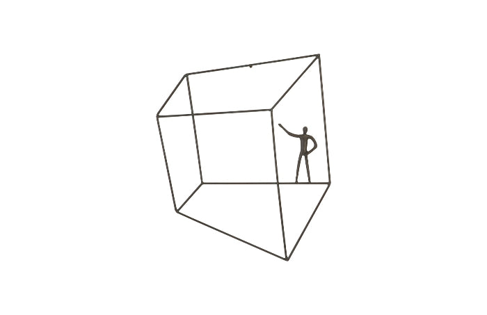 Perspective Wall Art, Square, Standing Arm Up