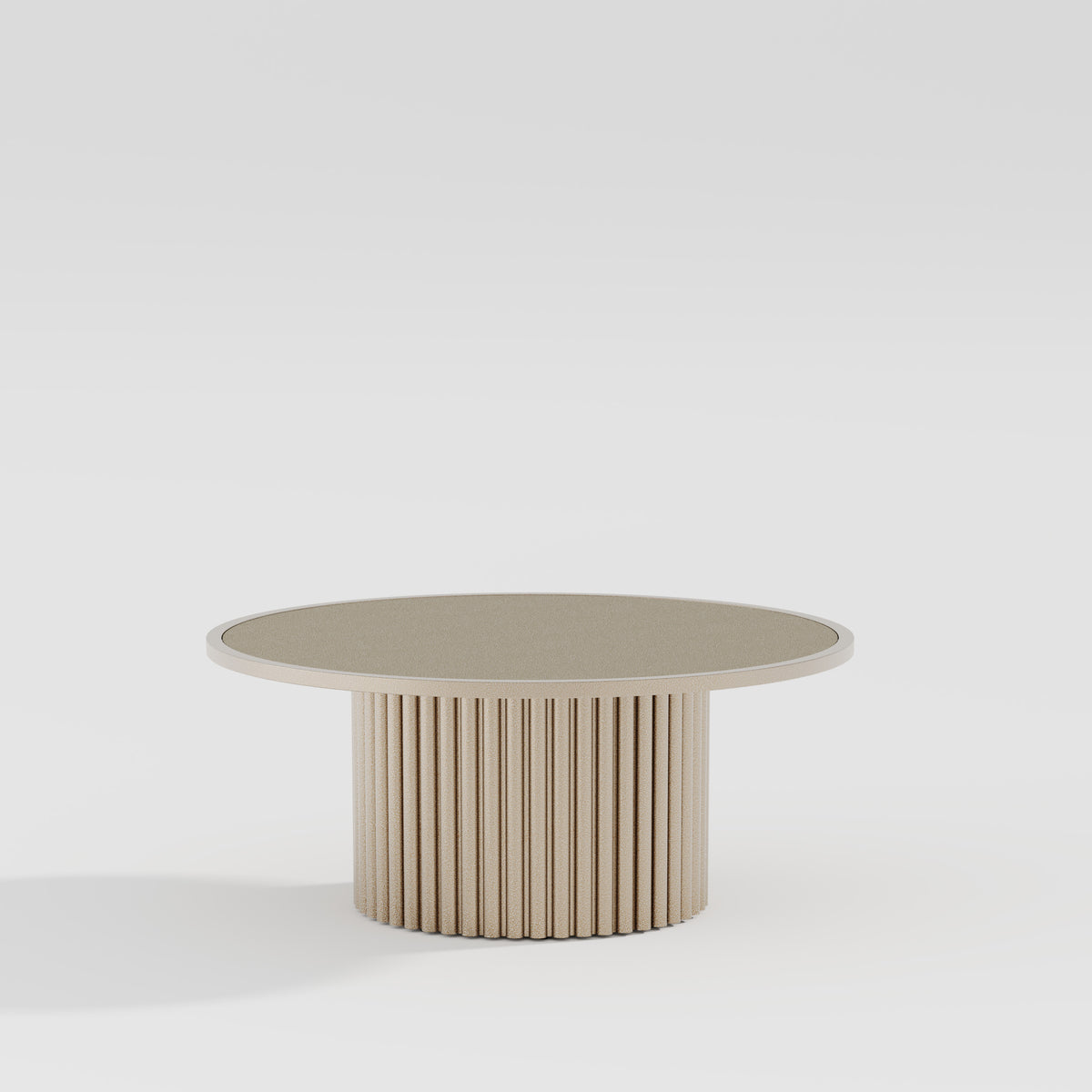 Milo Tables 42" Round Coffee Table With Aluminum Top
