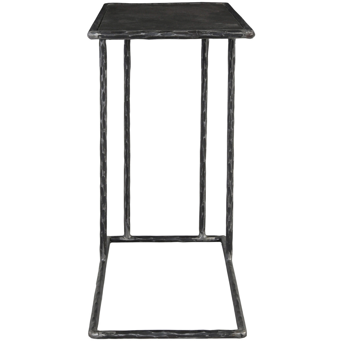 Arlo Accent Table Hammered Metal/Blue Stone