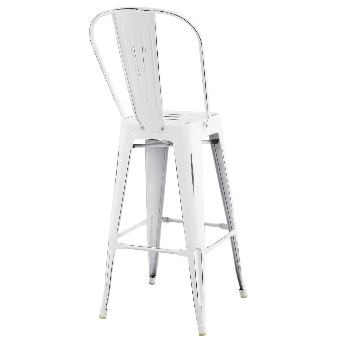 Promenade Metal Bar Side Stool in White