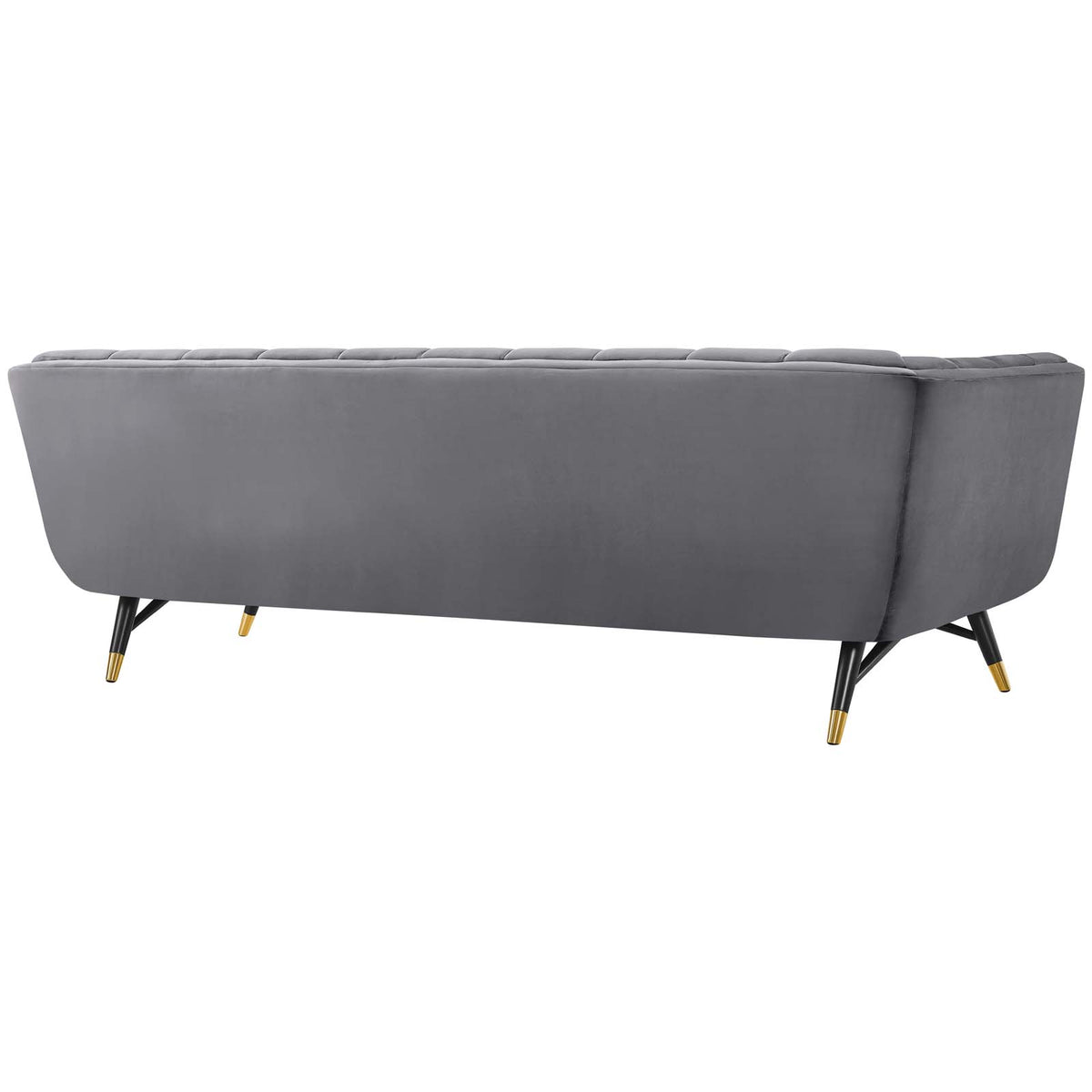 Adept Performance Velvet Sofa in Gray