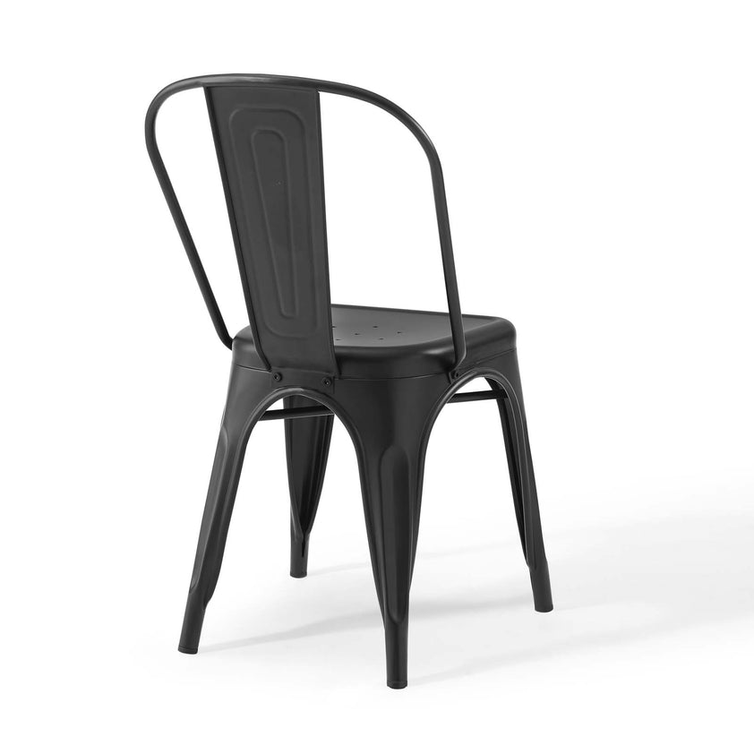 Promenade Bistro Dining Side Chair Set of 2 in Black