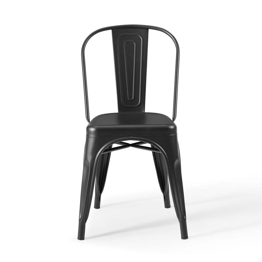 Promenade Bistro Dining Side Chair Set of 2 in Black