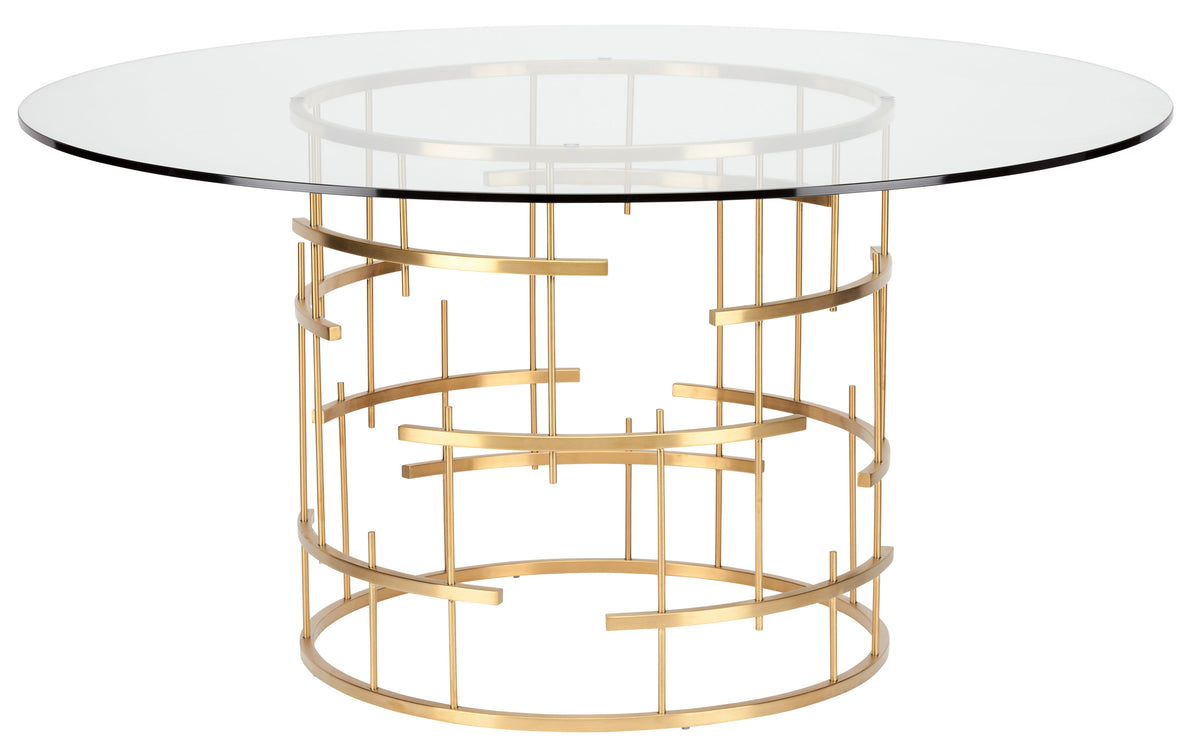 Round Tiffany Dining Table - Gold