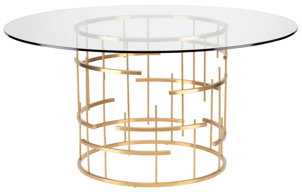Round Tiffany Dining Table - Gold