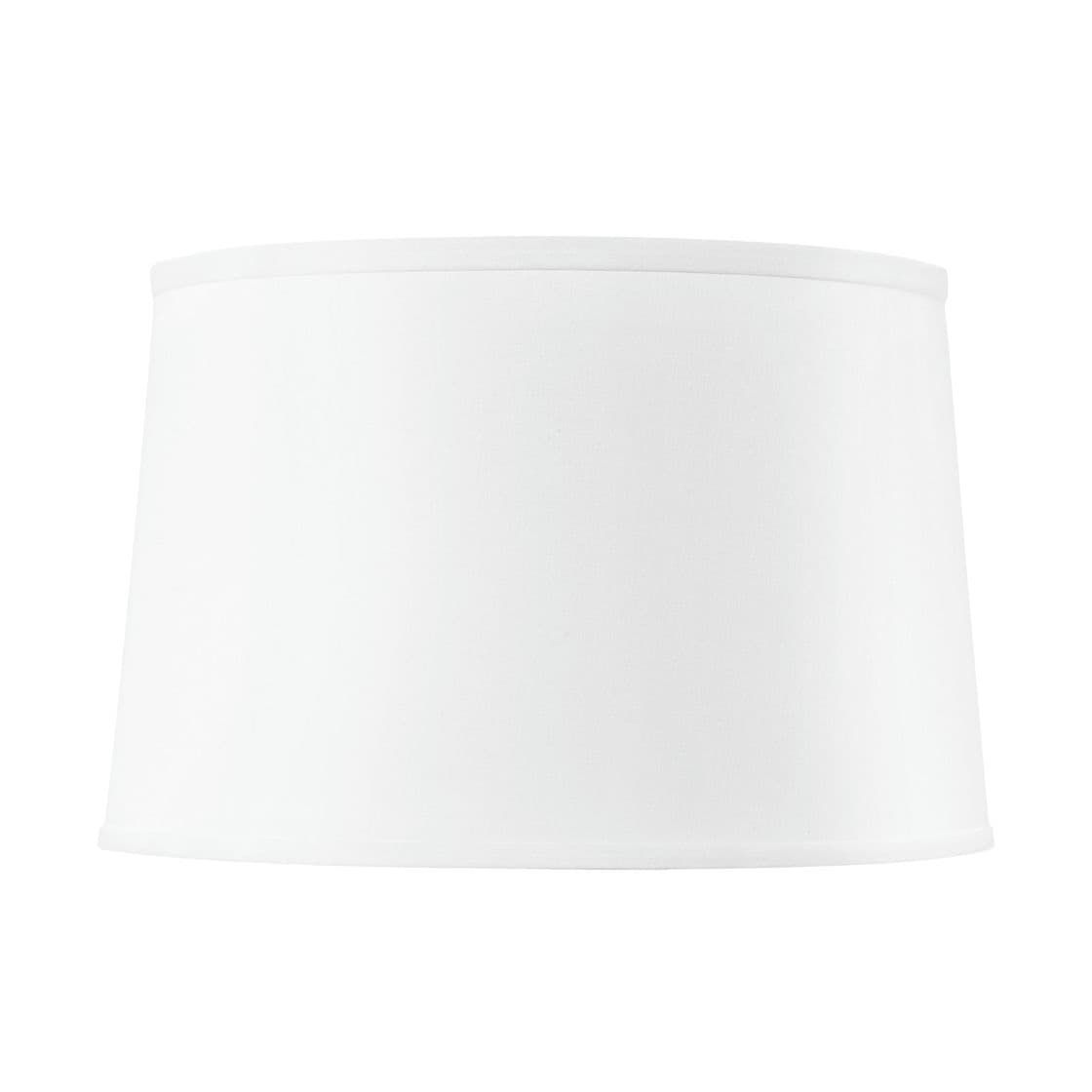 Shade 17-inch White Linen, with Gold - White